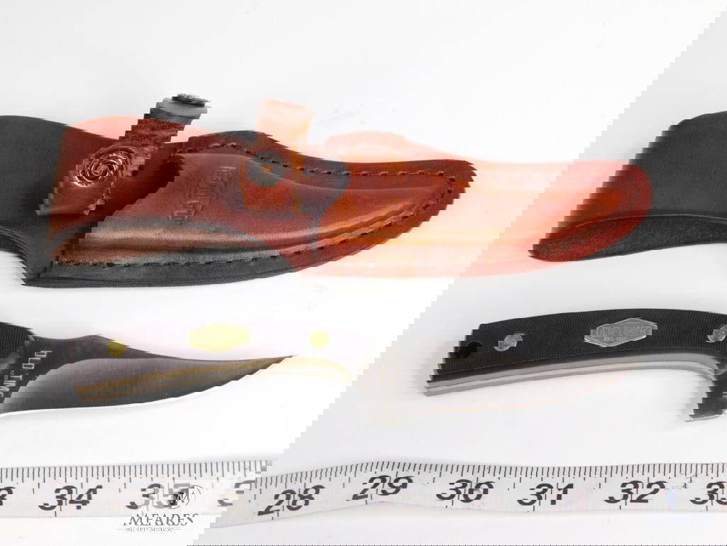 New Schrade Old Timer Sharpfinger Fixed Blade Knife With Leather Sheath ...