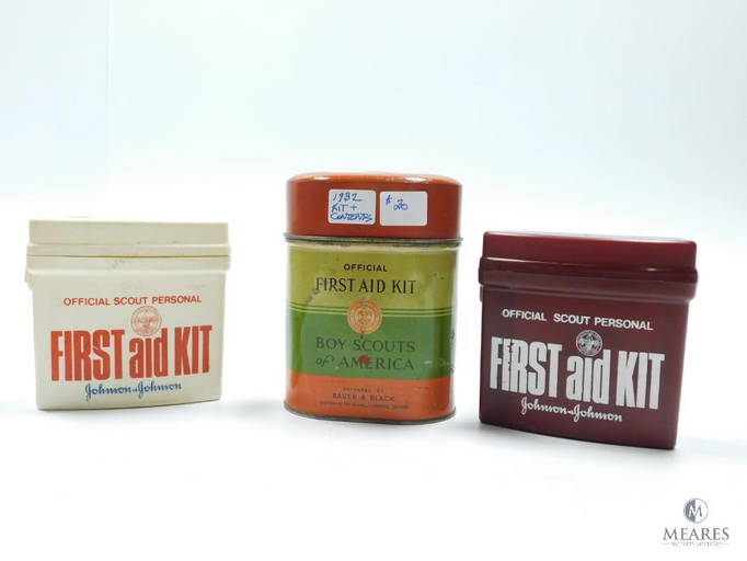 Three Boy Scouts Of America First Aid Kits