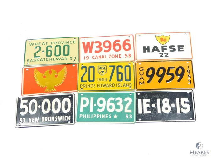 Lot Of 1953 Wheaties Miniature State License Plates