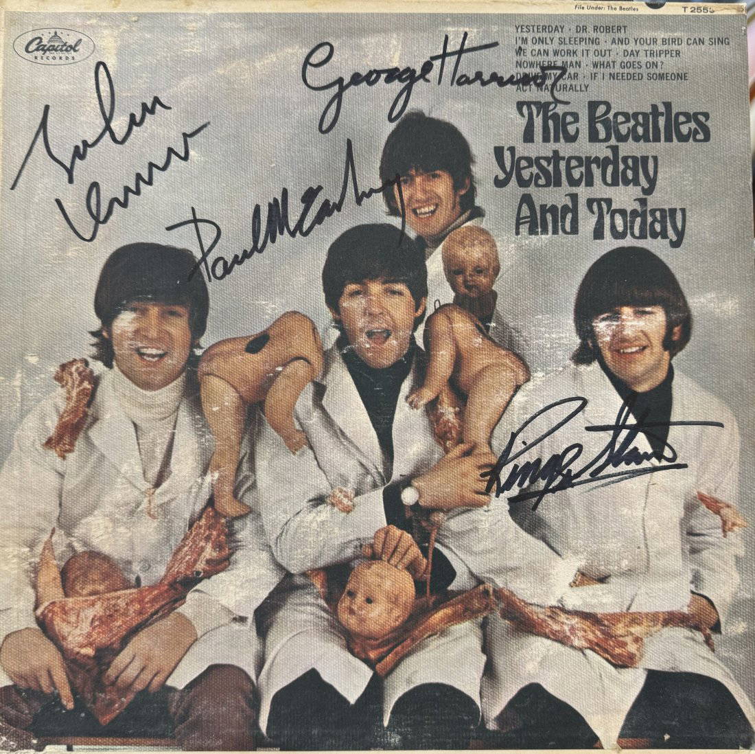 Beatles Yesterday And Today -"butcher Album"-signed Auction