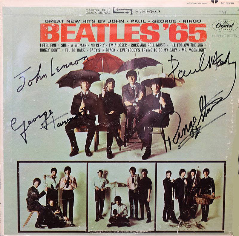 Beatles 65 Album 5igned By All 4 Auction