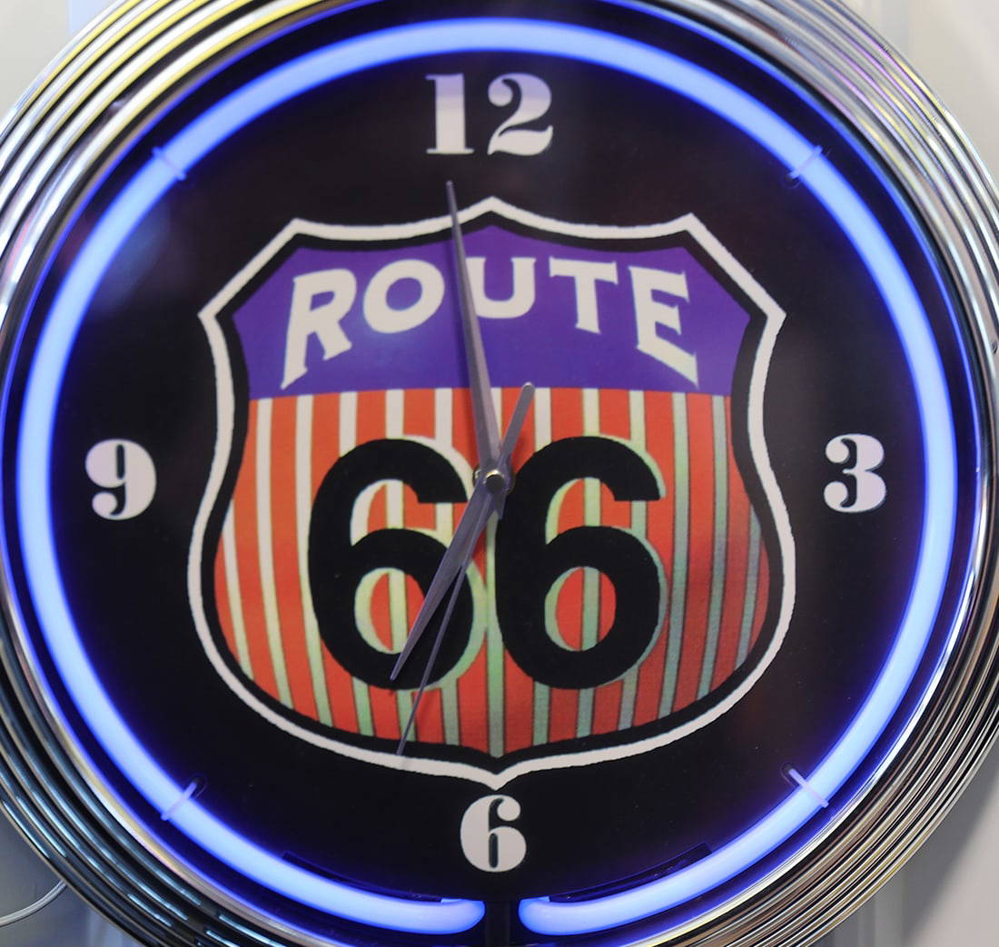 Route 66 Neon Clock Auction