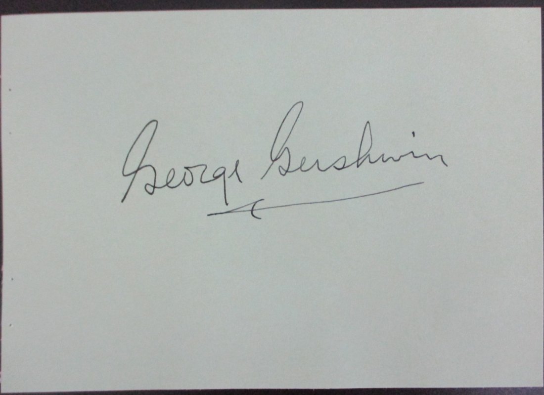 George Gershwin Signed Autograph Book Page Auction