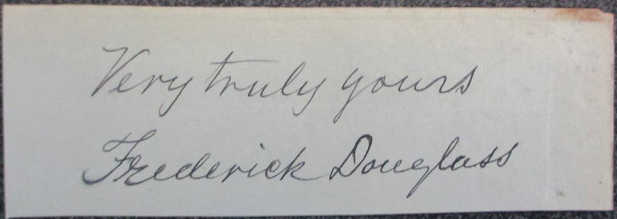 Frederick Douglass Signed Handwritten Docket