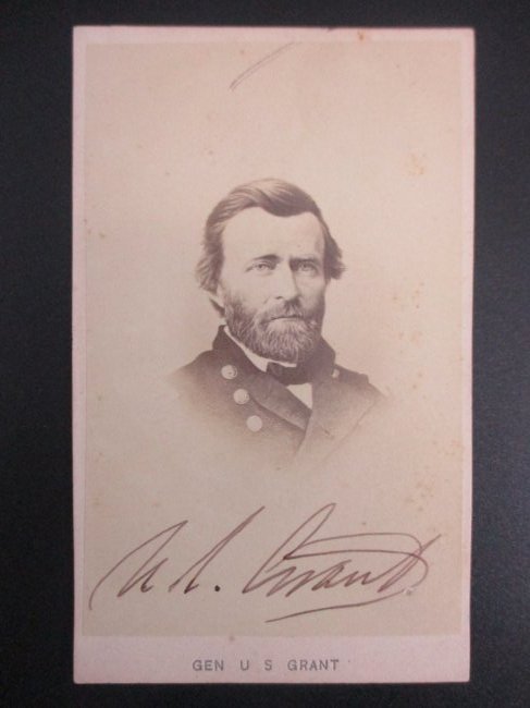 General Ulysses S. Grant Signed Cdv Card Auction