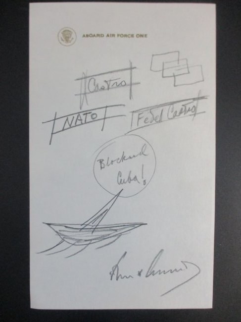 John F. Kennedy Doodled Air Force One Letterhead Auction