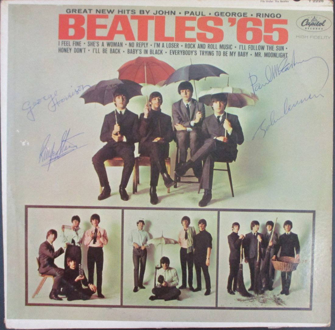 Beatles Signed Album Cover Beatles '65: A Time Capsule Of Beatlemania ...