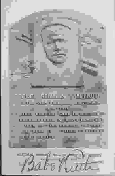 Babe Ruth Signed National League Hall Of Fame Albertype Postcard Auction