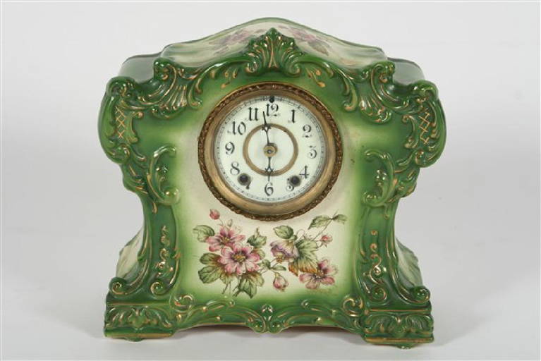 1891 Waterbury Porcelain Parlor Shelf Clock