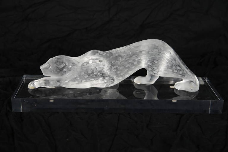 Lalique, Frosted Crystal Leopard Figure (#0215) on Feb 24, 2022 ...