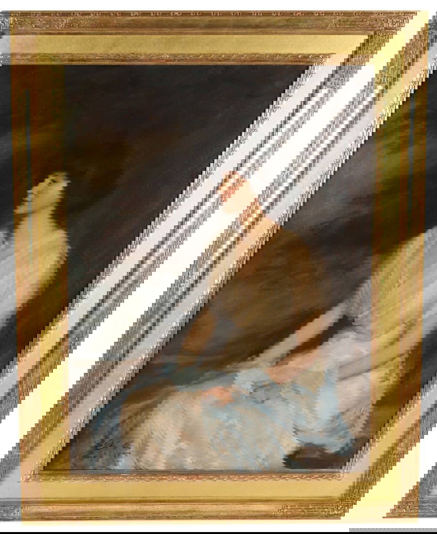 Cecil Clark Davis, Oil On Canvas Portrait Auction