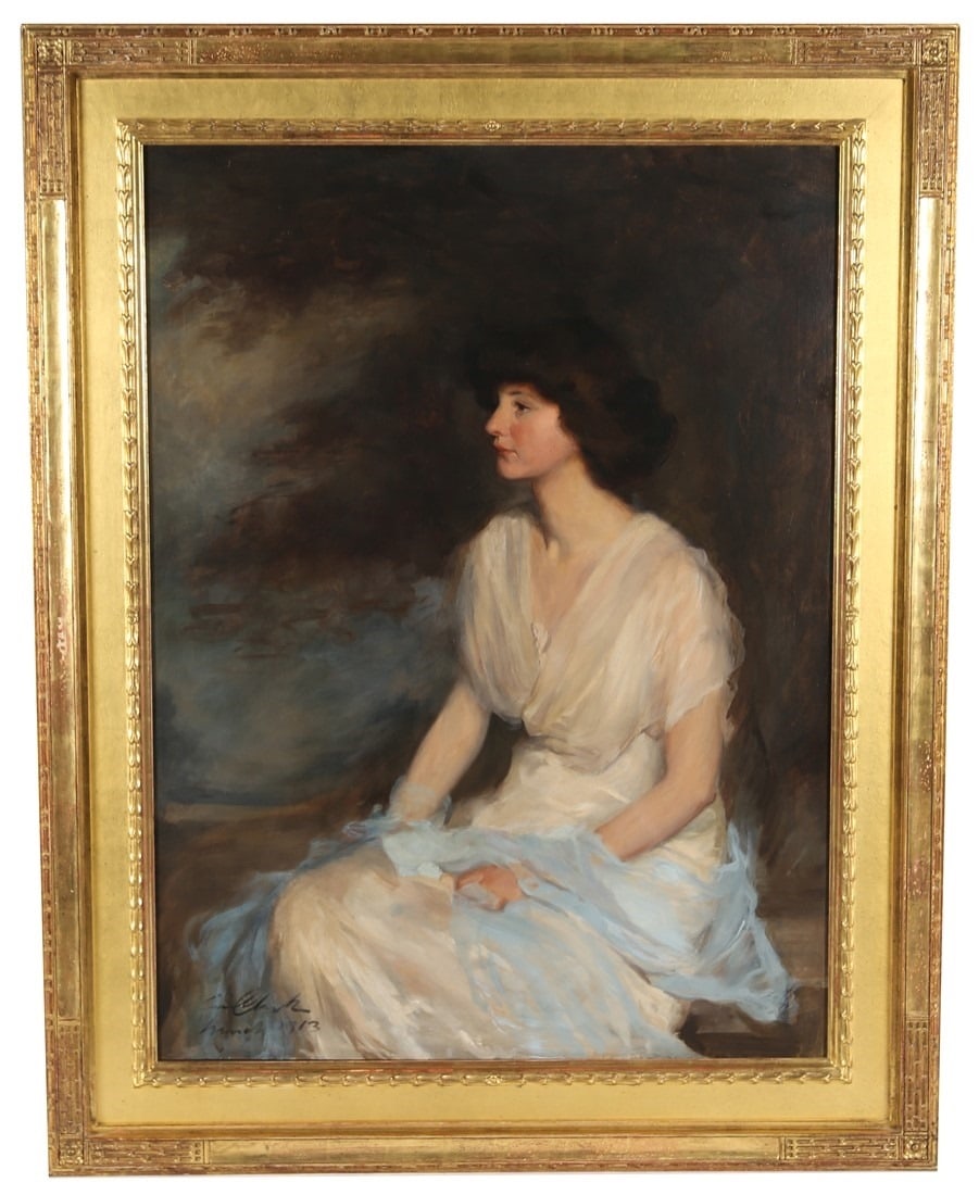 Cecil Clark Davis, Oil On Canvas Portrait Auction