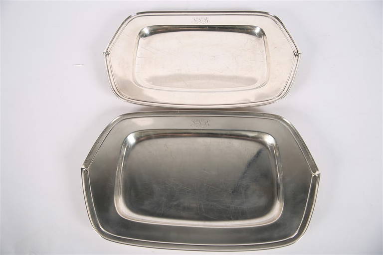 Gorham, Two Sterling Silver Trays