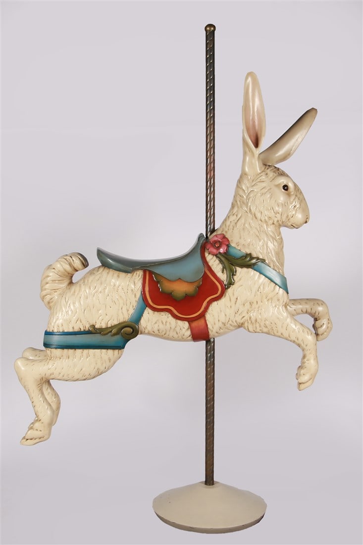 Dentzel Hand-painted Carved Wood Carousel Rabbit Auction