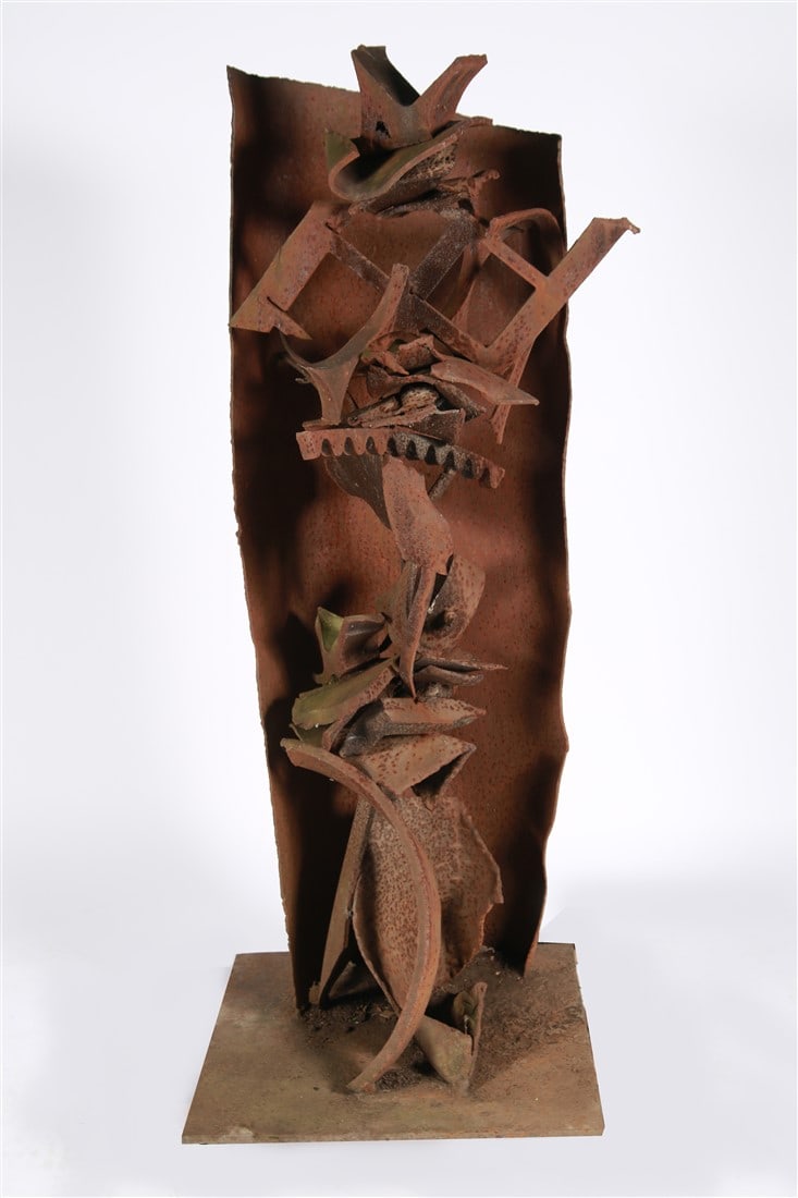 Mary Hartz, Metal Brutalist Outdoor Sculpture Auction