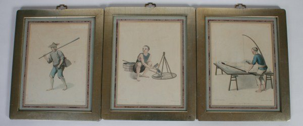 3 Pu Qua, Canton, Delin Prints By W. Miller, 1799
