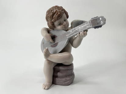 Three Lladro Angel Cherub Head Figurine Auction