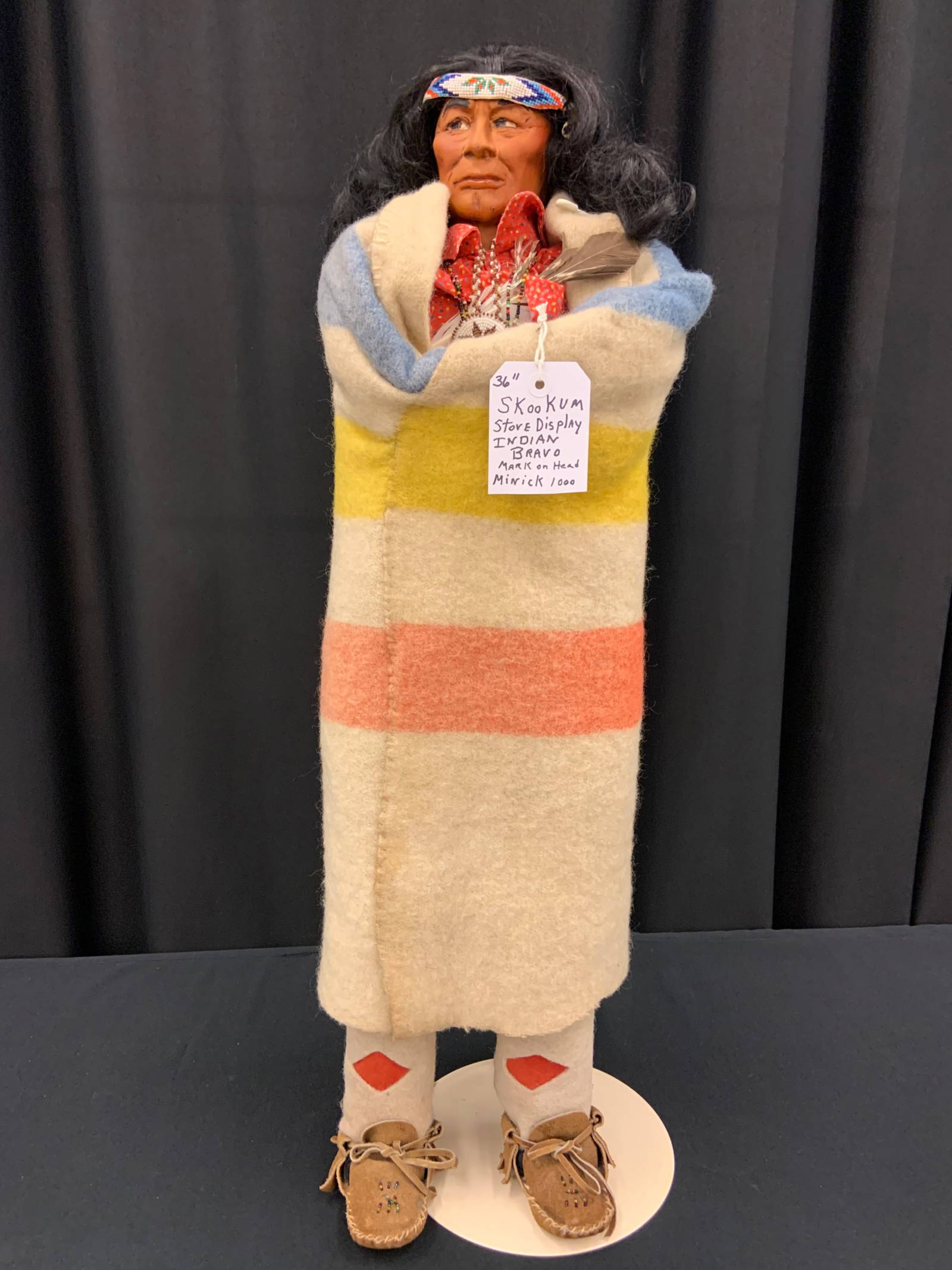 Skookum Stove 36?? Indian Bravo Rare Store Display Auction