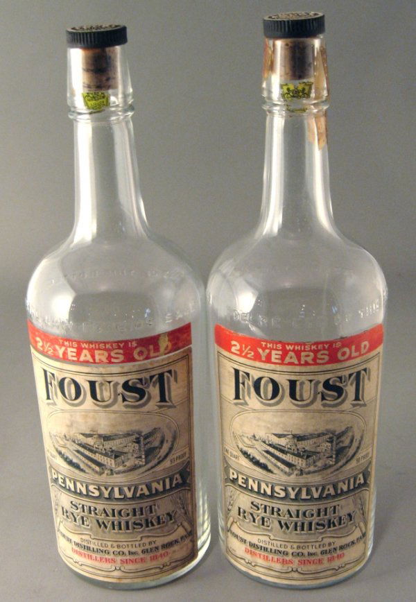 353: 2 1937 Glass Foust Whiskey Bottles - May 31, 2008 | John M. Hess ...