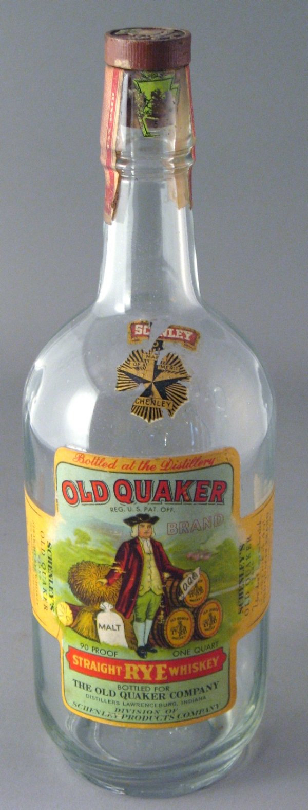 354: Old Quaker Brand Whiskey Bottle - May 31, 2008 | John M. Hess ...