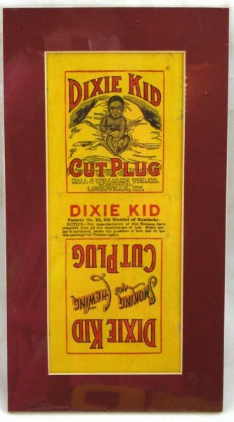 Black Americana Dixie Kid Tobacco Label
