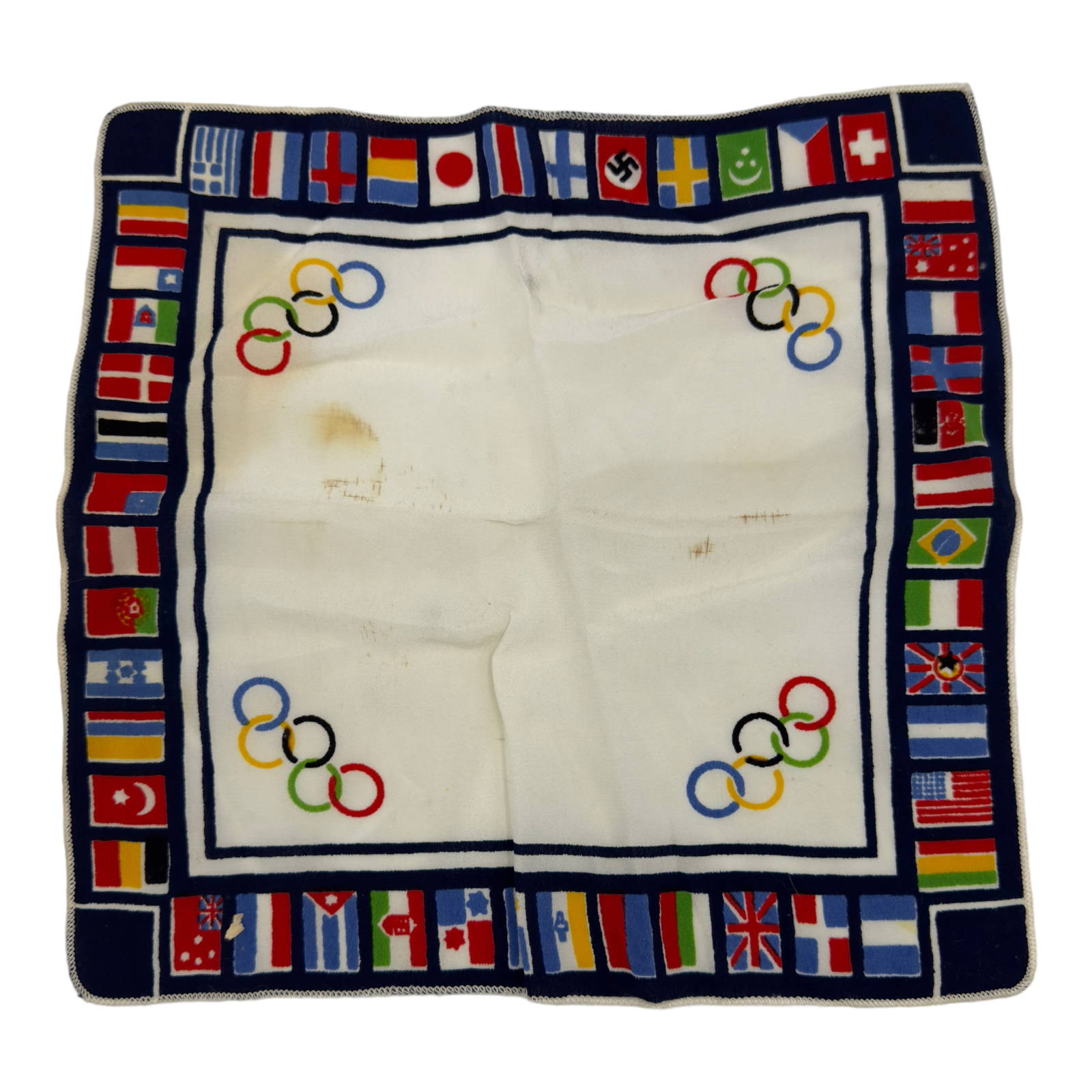 German Nazi Olympics Handkerchief Auction