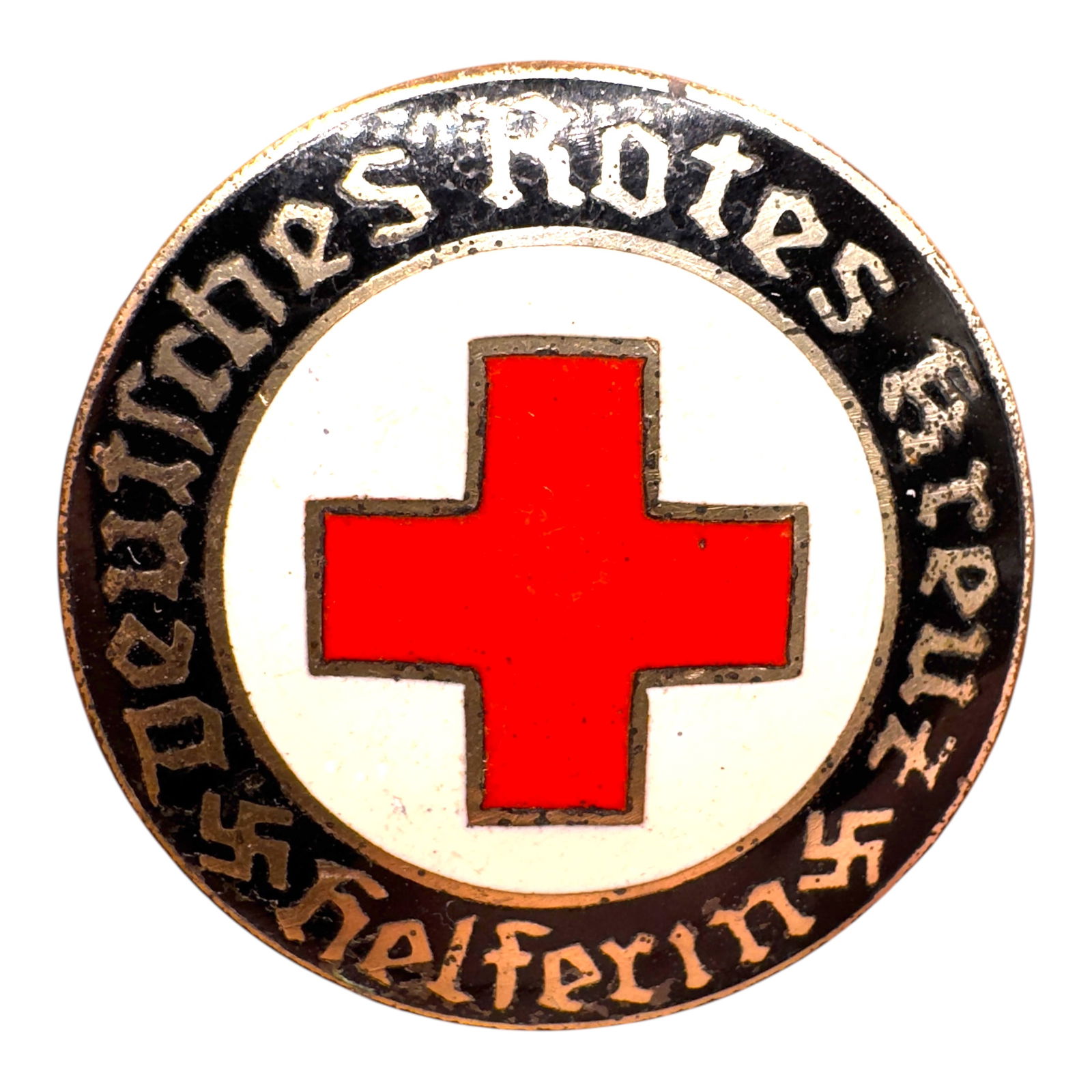German Wwii Deutsches Rotes Kruez Helferin Badge Auction