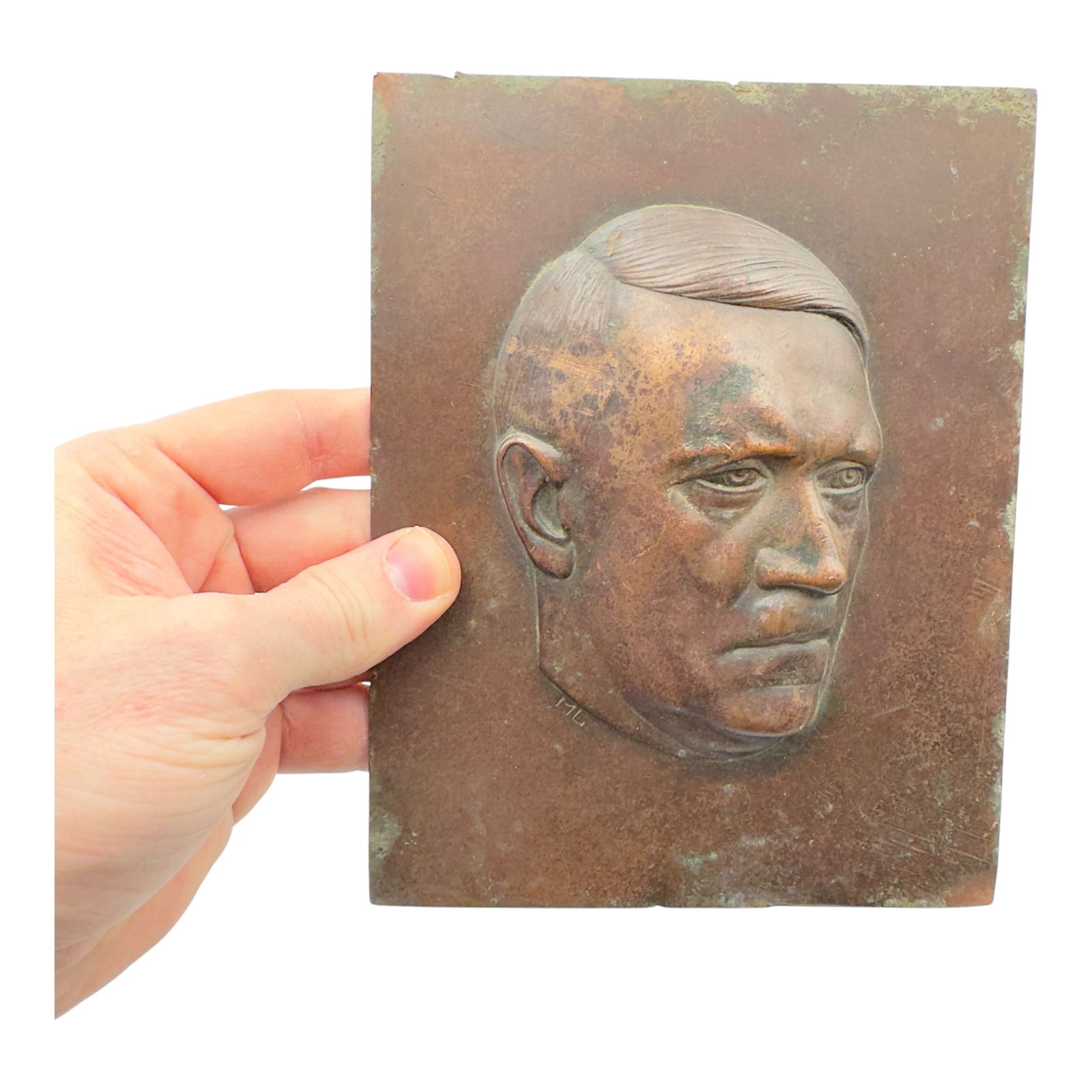 Adolf Hitler Plaque In Copper - Early Piece Auction