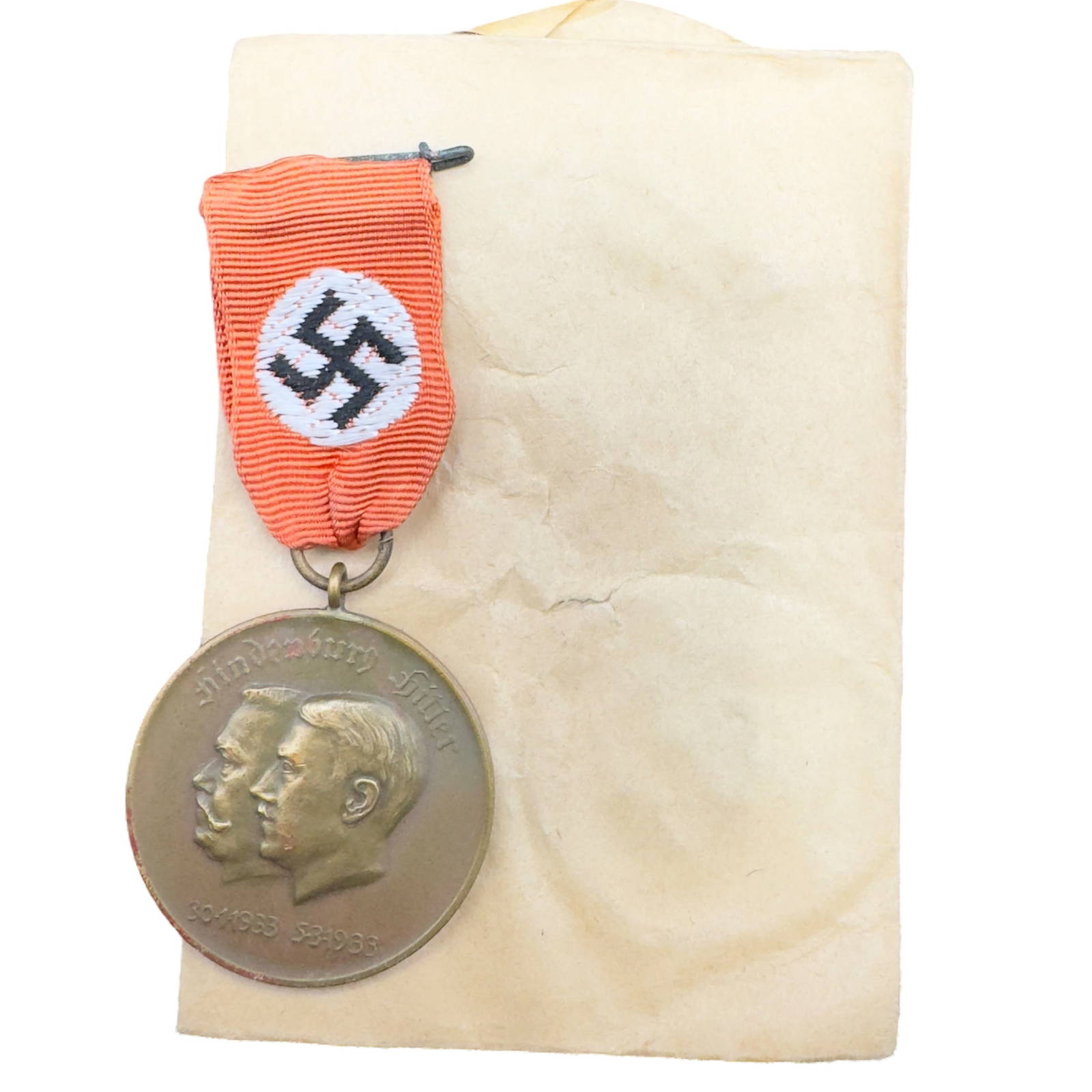 Adolf Hitler Hindenburg Medal In Original Factory Envelope Auction