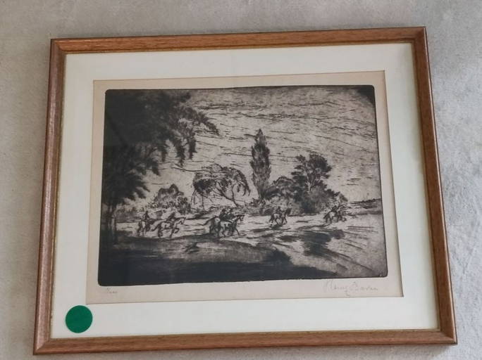 Heinz Baden (1887 1954) Radierung