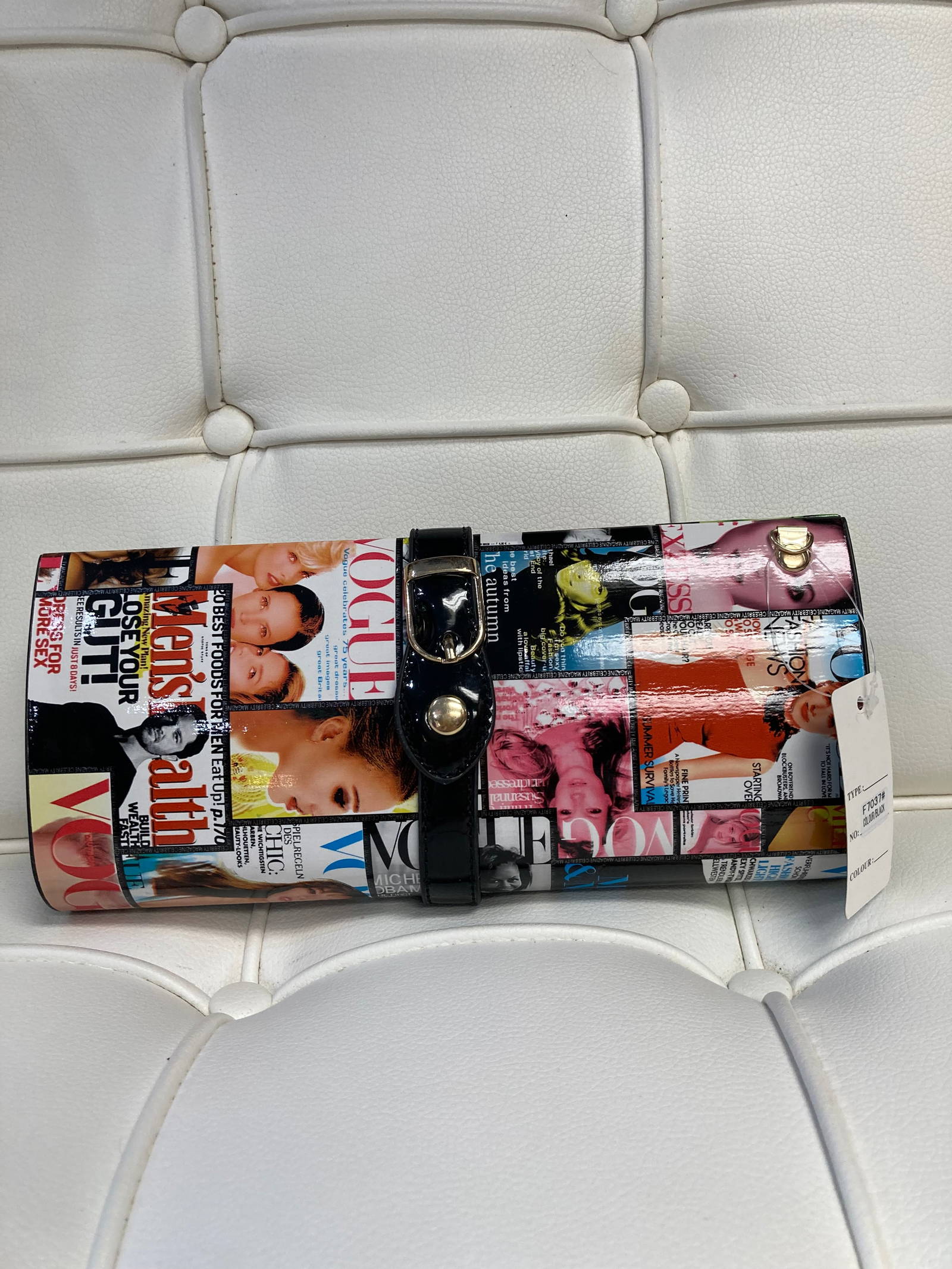 Glossy Magazine Cover Clutch Auction