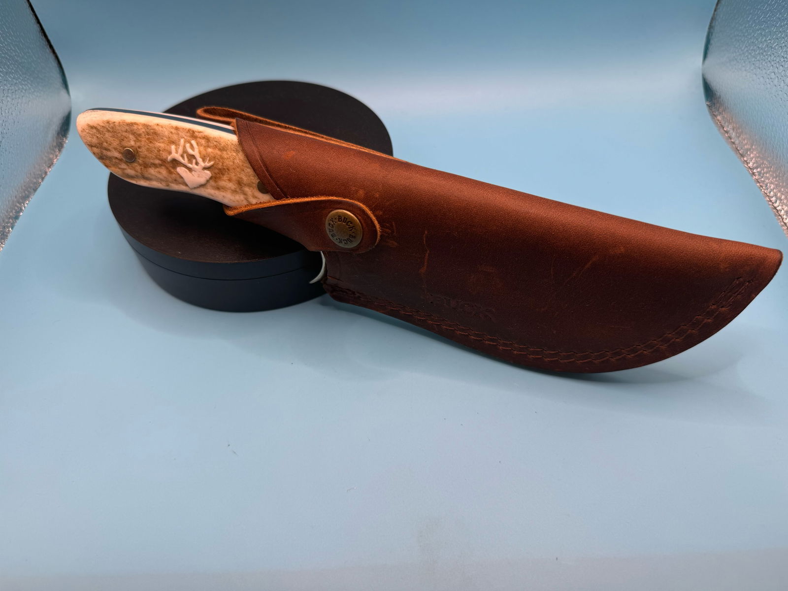 Rare! Buck Custom 921 Fixed Blade Knife 154/250 Stag Handle Bos Bg-42 ...