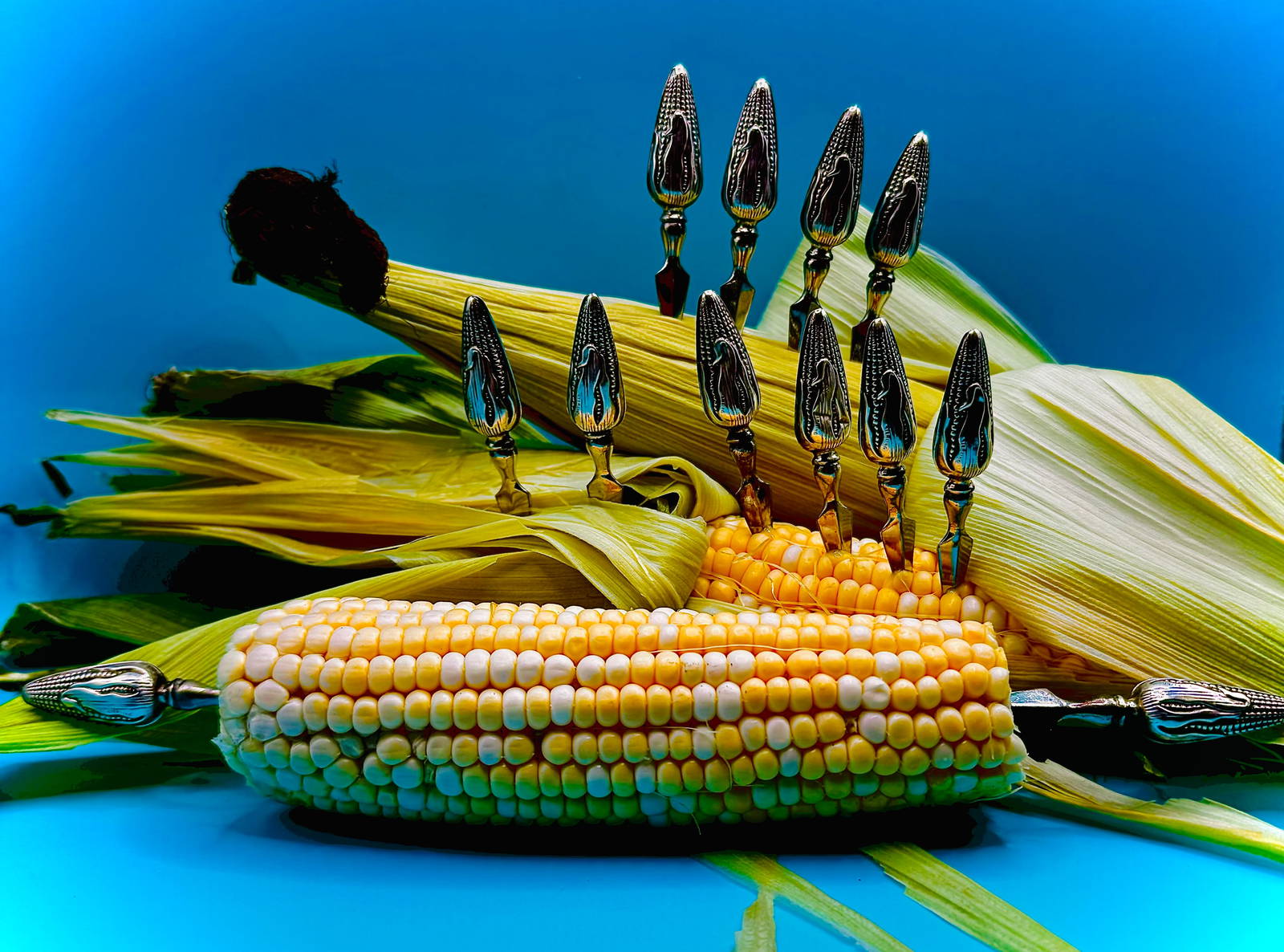 Webster Sterling Silver Corn Cob Holders Auction