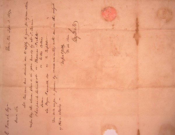 Benjamin Gratz September 3, 1827 Letter