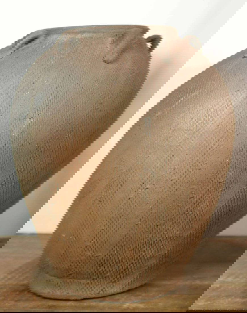 Large Antique Redware Sewer Tile Vase Or Urn Auction