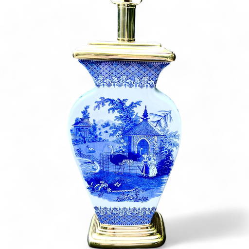 Spode Blue Room Table Lamp, Zoological Collection