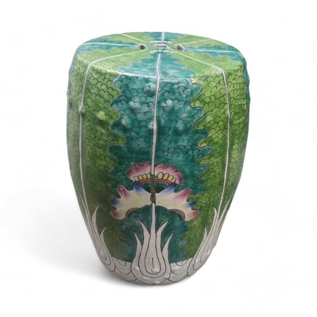 Chinese Bok Choy Cabbage Motif Porcelain Garden Stool, Hand Painted ...