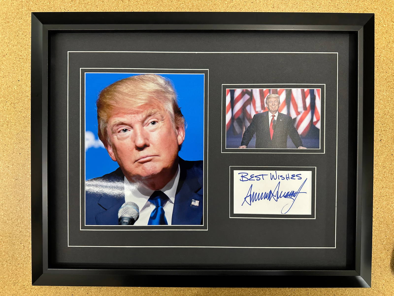 Donald Trump Framed Display With Signature Auction