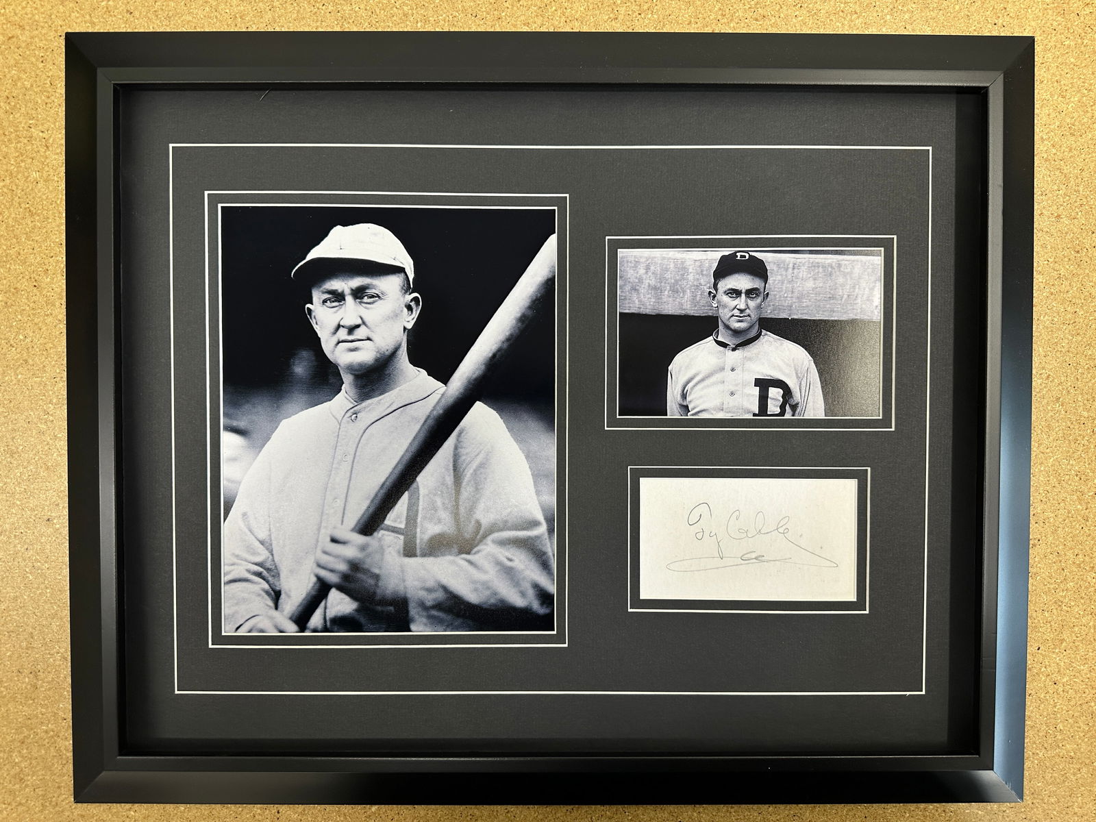 Ty Cobb Cut Autograph In Custom Matting With Frame Auction