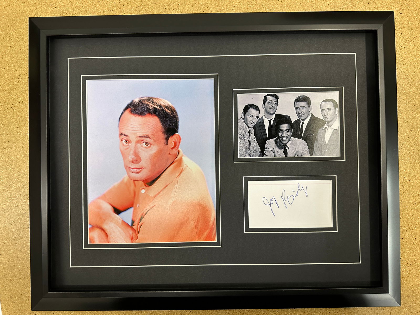Joey Bishop Cut Autograph In Custom Matting With Frame Auction