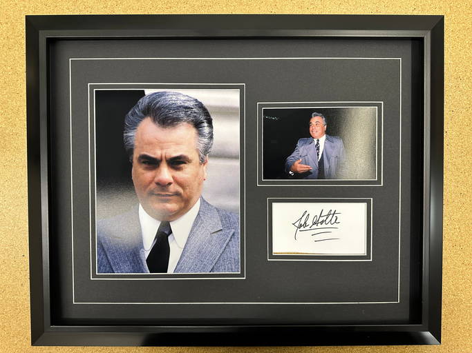 John Gotti Matted Framed Autograph Display