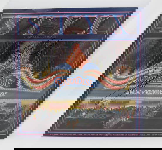 Styx Autographed Album Shaw And Young