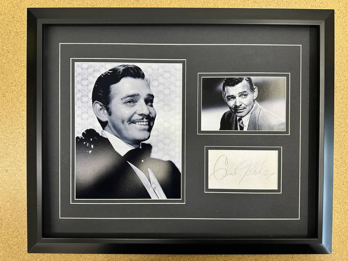 Clark Gable Matted Autograph & Photo Display