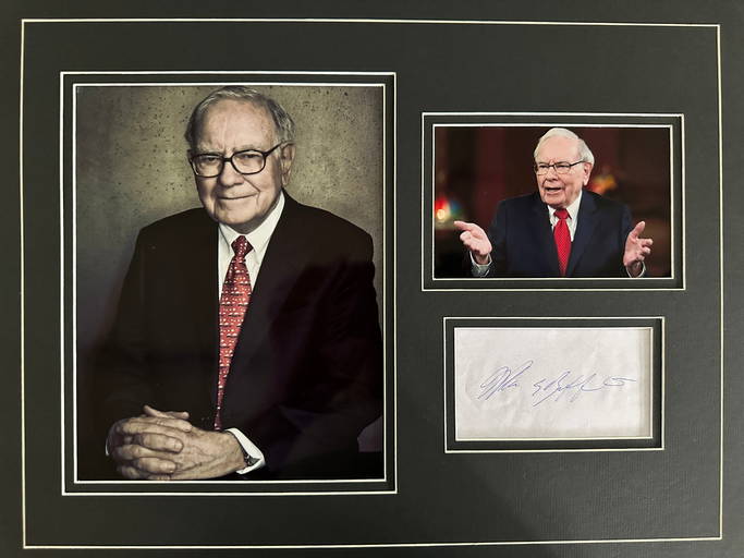 Warren Buffett Photo & Signature Matted Display