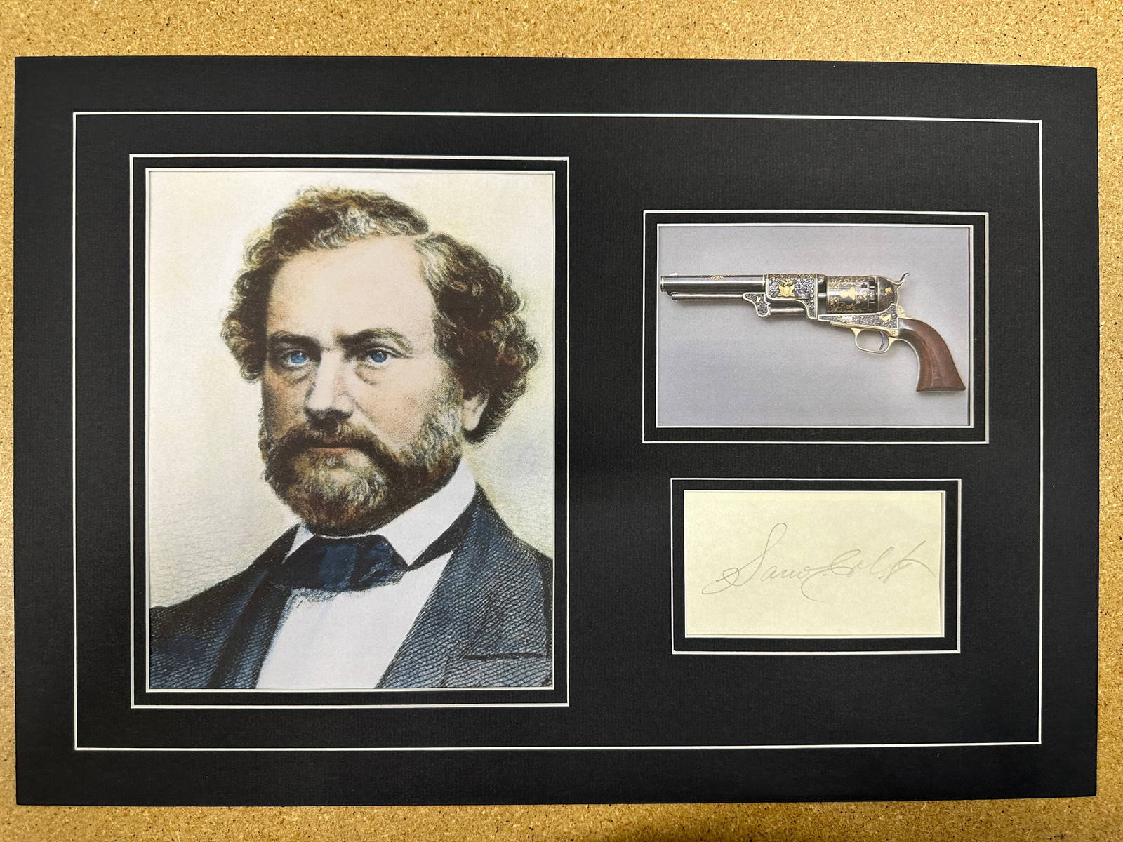 Samuel Colt Autographed Display Auction