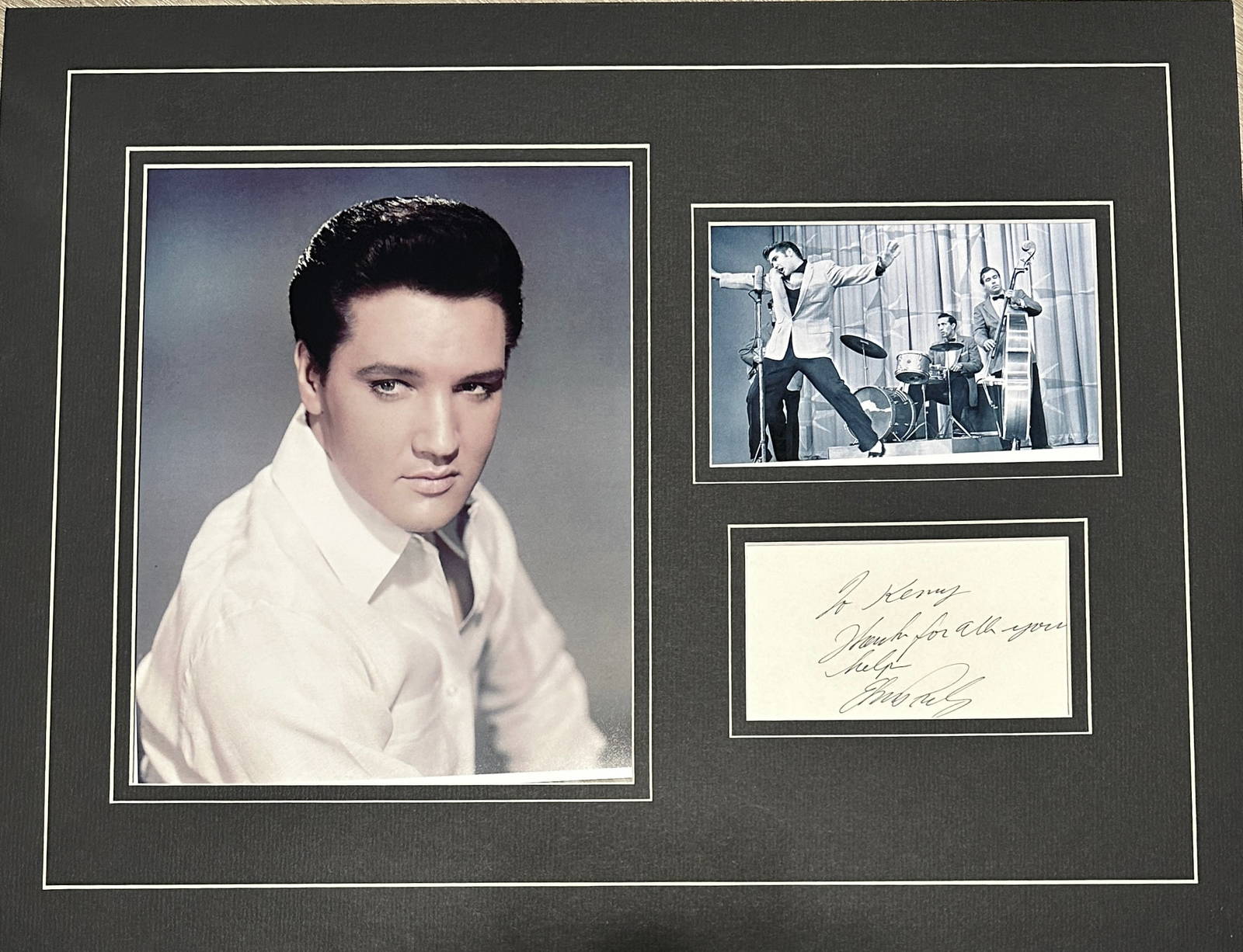 Elvis Presley Autographed Display Auction