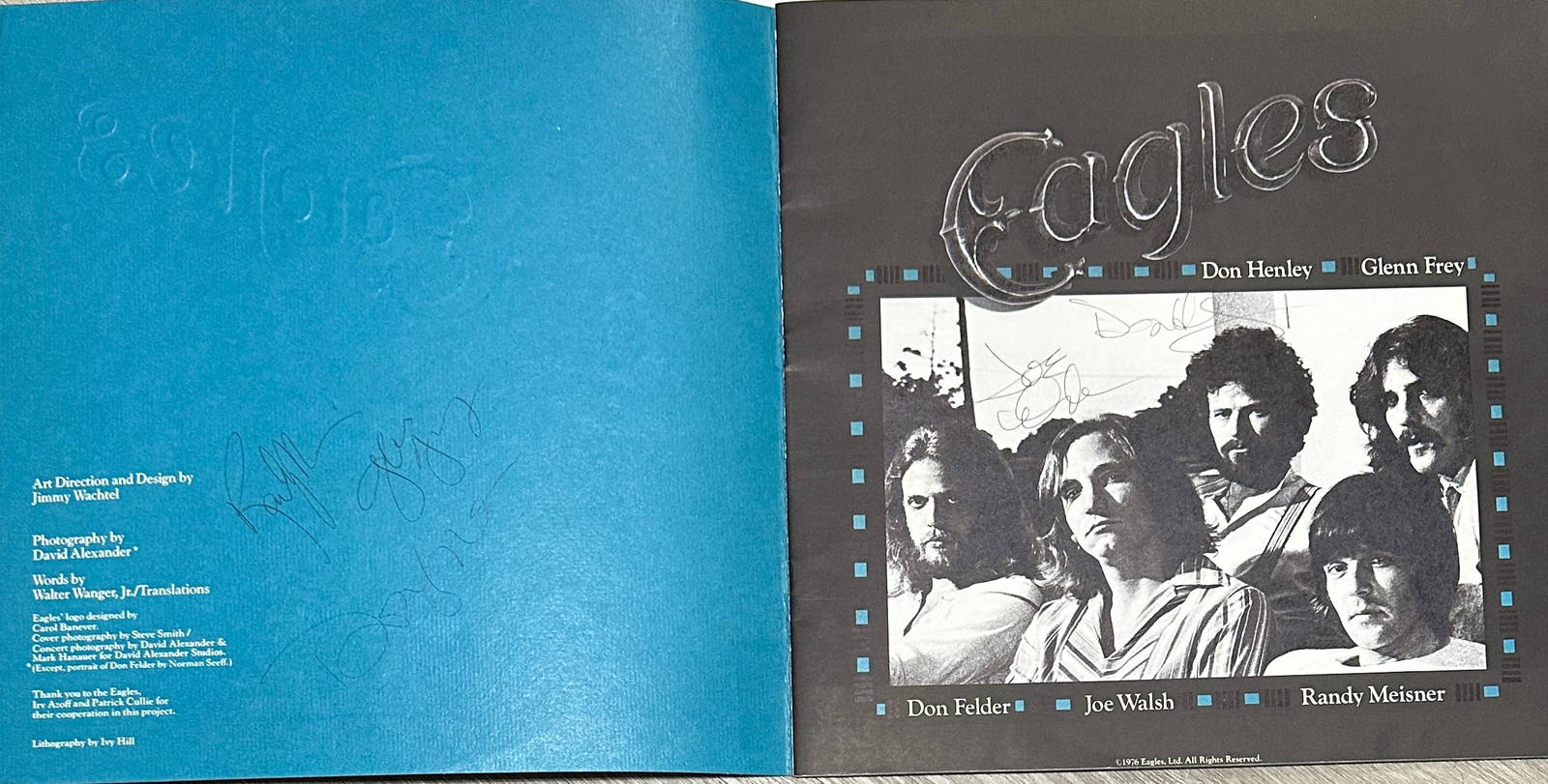 The Eagles Autographed Original Concert Program W/coa Auction
