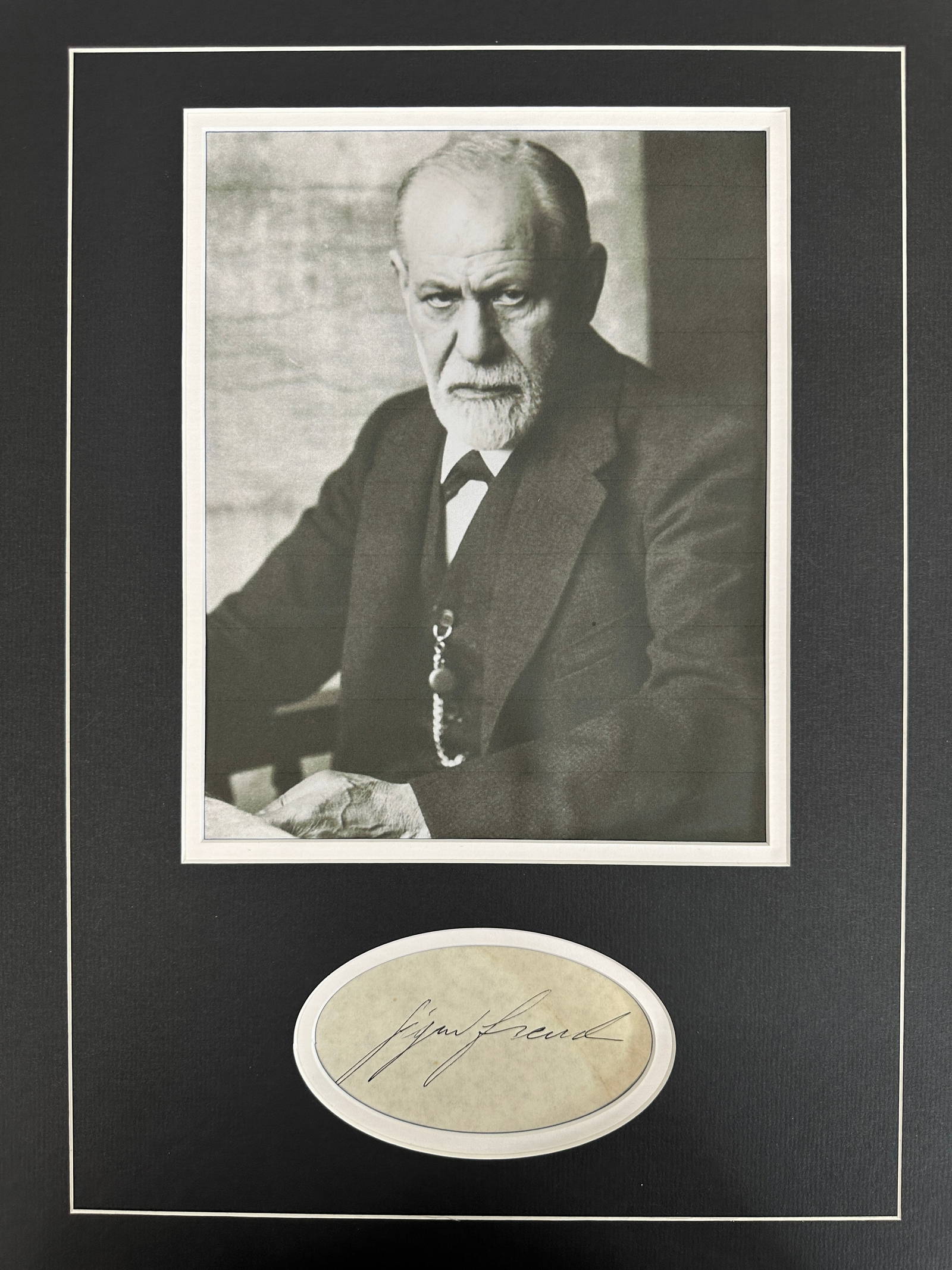 Sigmund Freud Autographed Display Auction