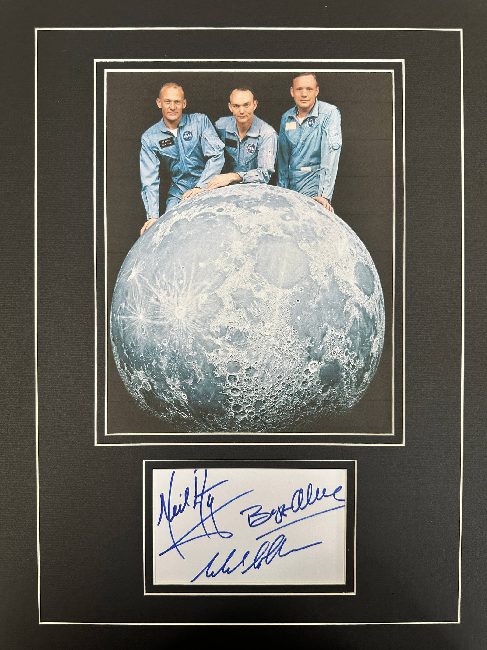 Apollo 11 Autographed Custom Display Auction