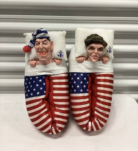 1988 Ronald & Nancy Reagan Slippers